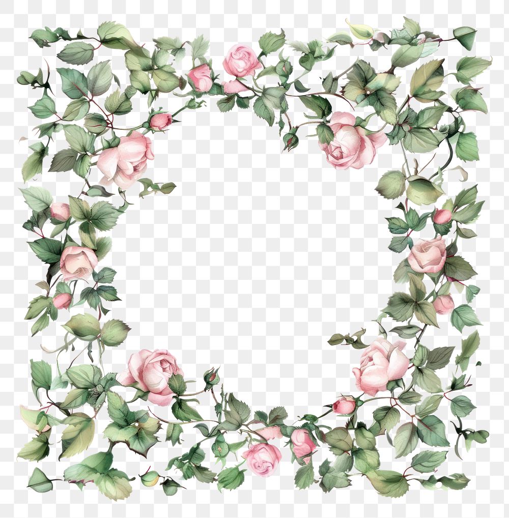 PNG Ribbon rose square border | Free PNG - rawpixel