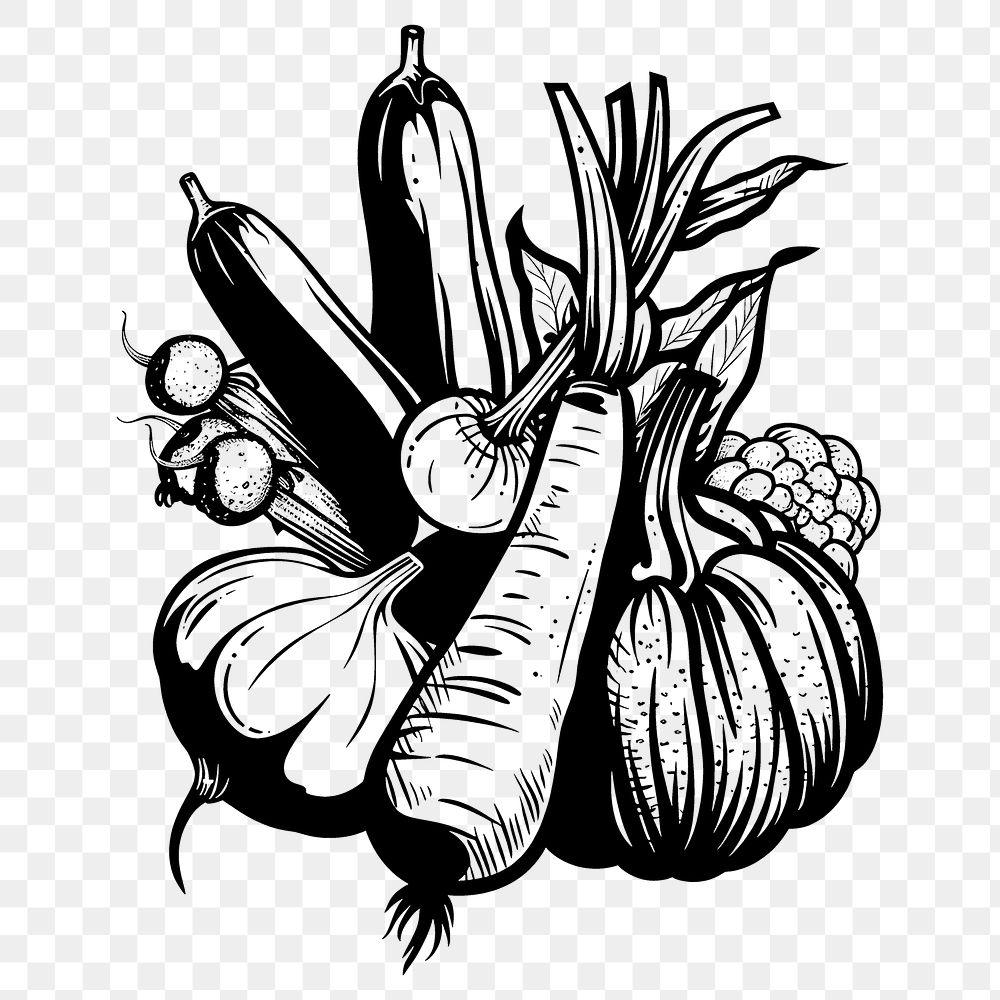 PNG Vegetable drawing sketch food. | Free PNG - rawpixel
