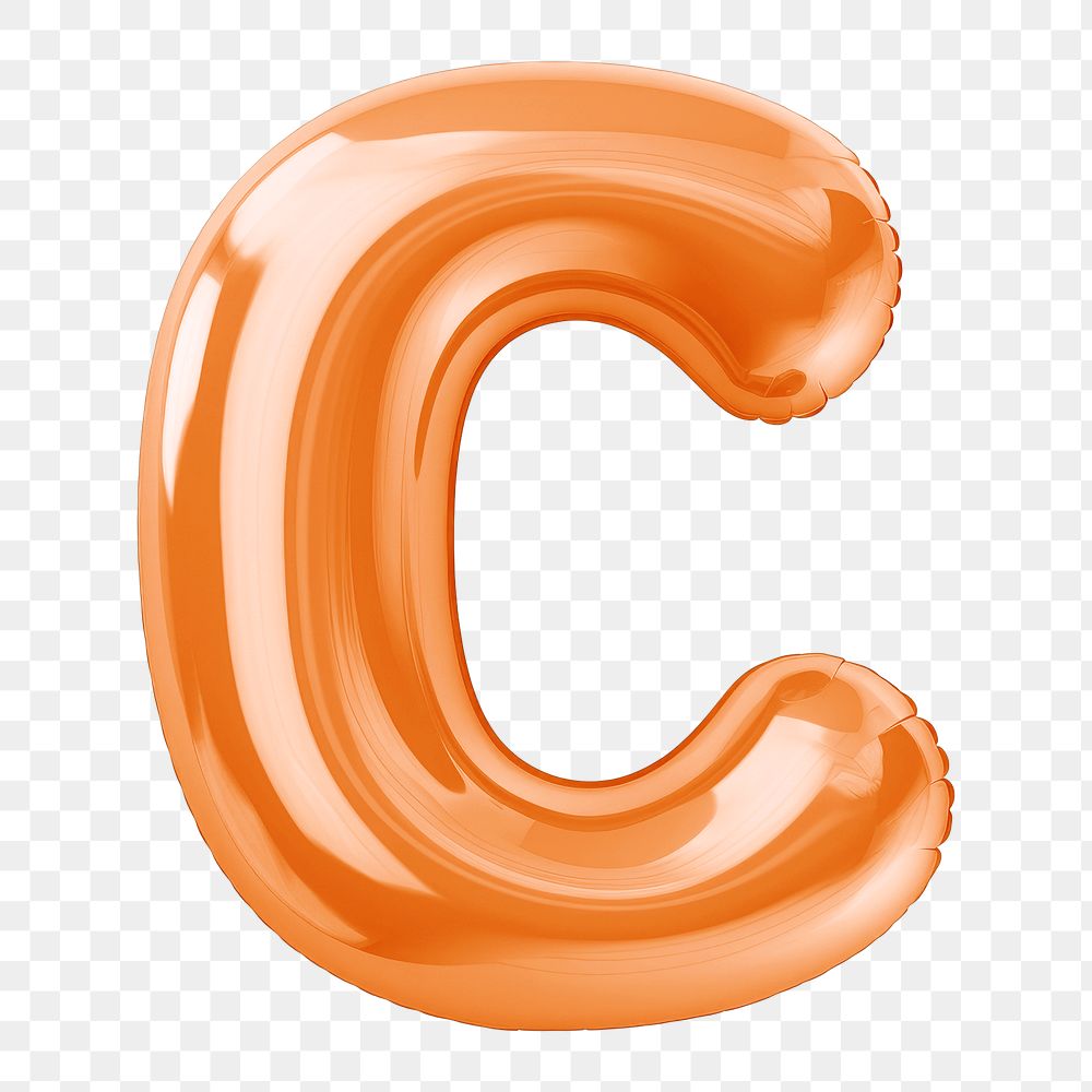 Letter C png 3D orange | Free PNG - rawpixel