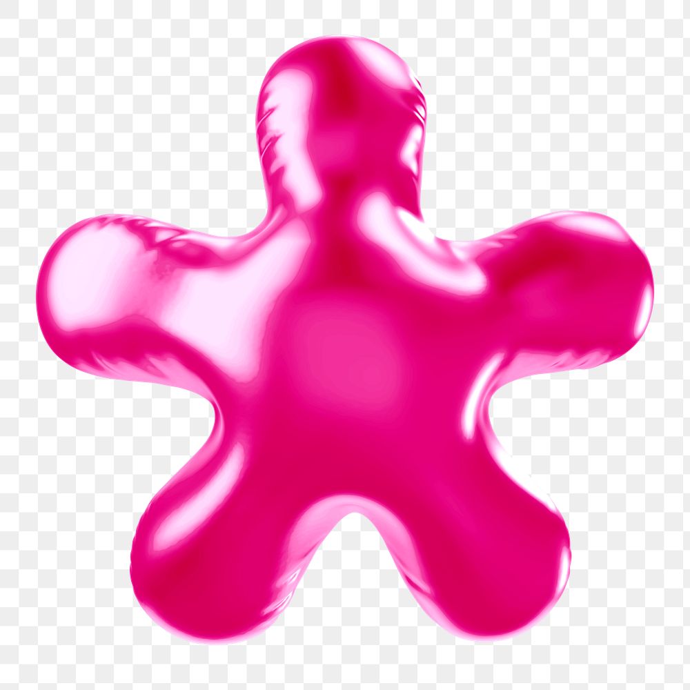 Asterisk png 3D pink balloon | Free PNG - rawpixel