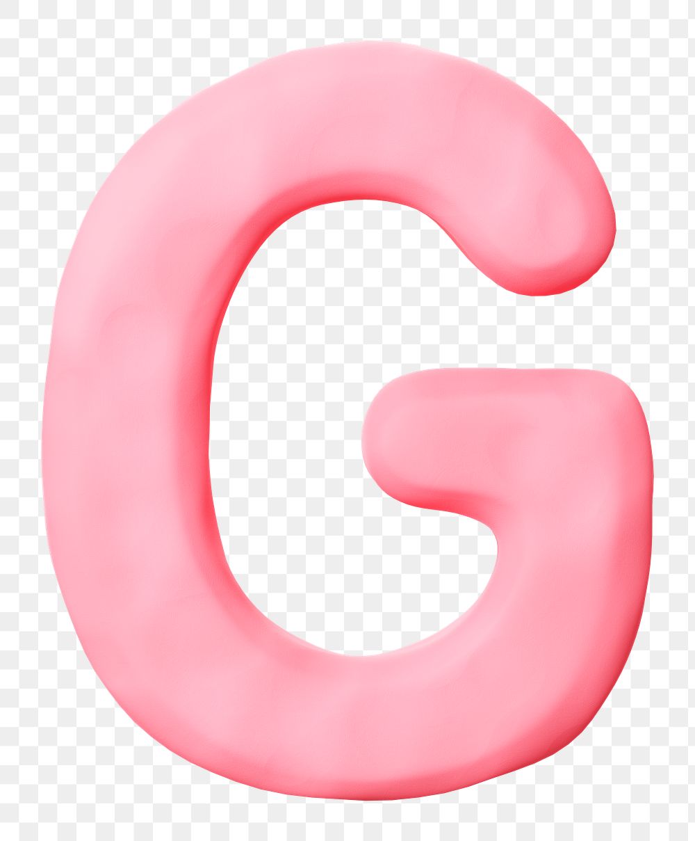 Letter G png pink clay | Free PNG - rawpixel