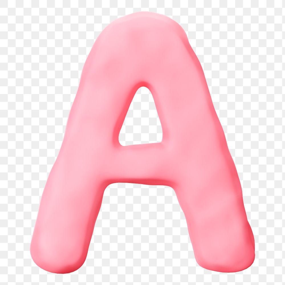 Letter png pink clay alphabet, | Premium PNG - rawpixel