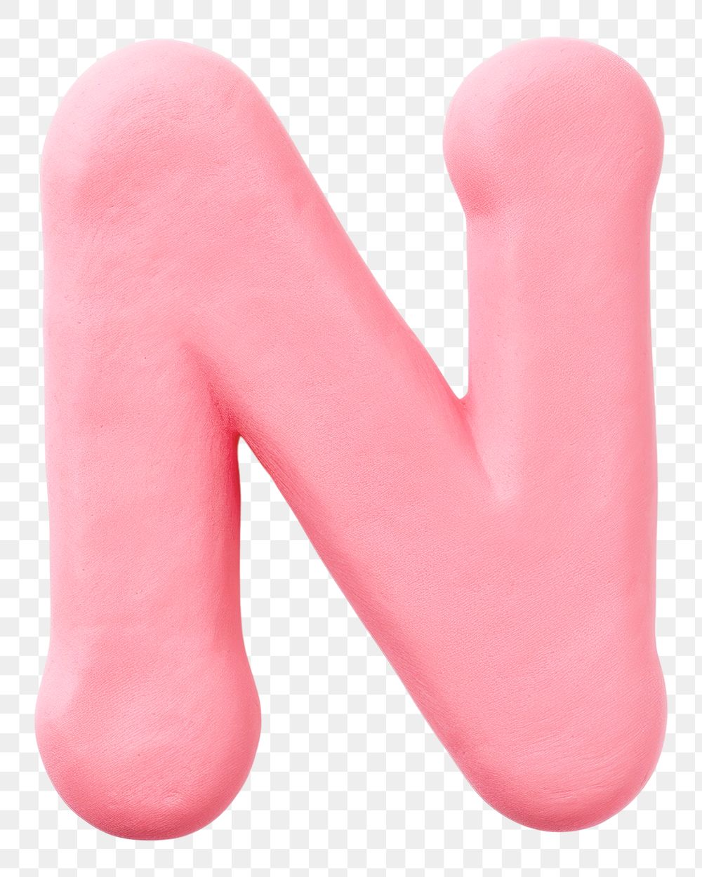 Letter N png pink clay | Free PNG - rawpixel