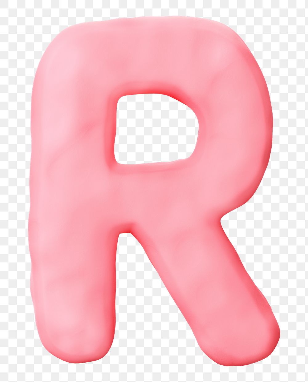 Letter R png pink clay | Free PNG - rawpixel