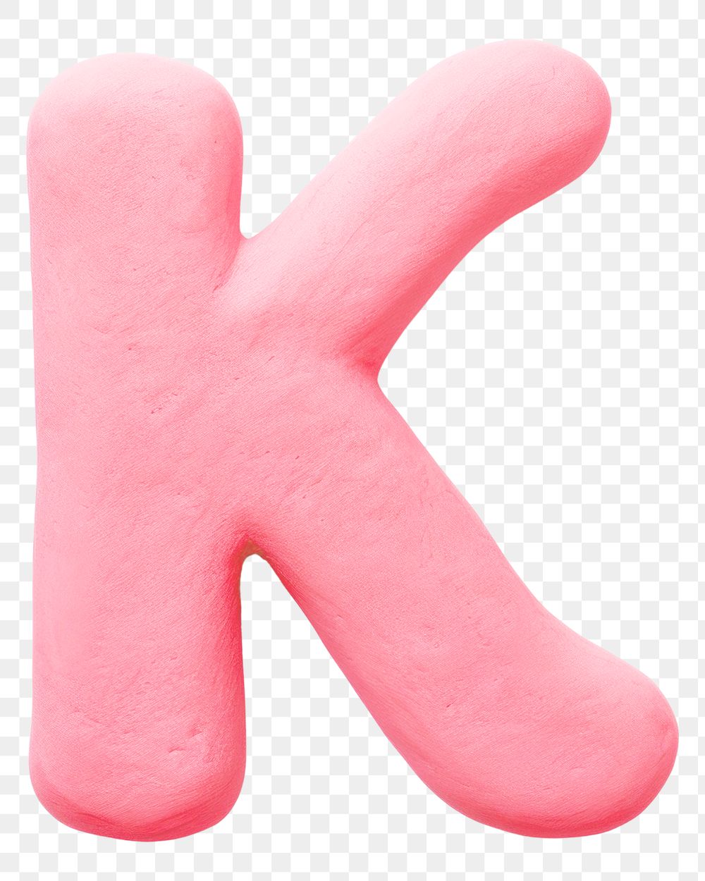 Letter K png pink clay | Free PNG - rawpixel