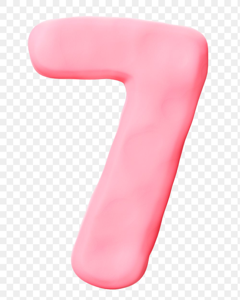 Number seven png pink clay | Free PNG - rawpixel