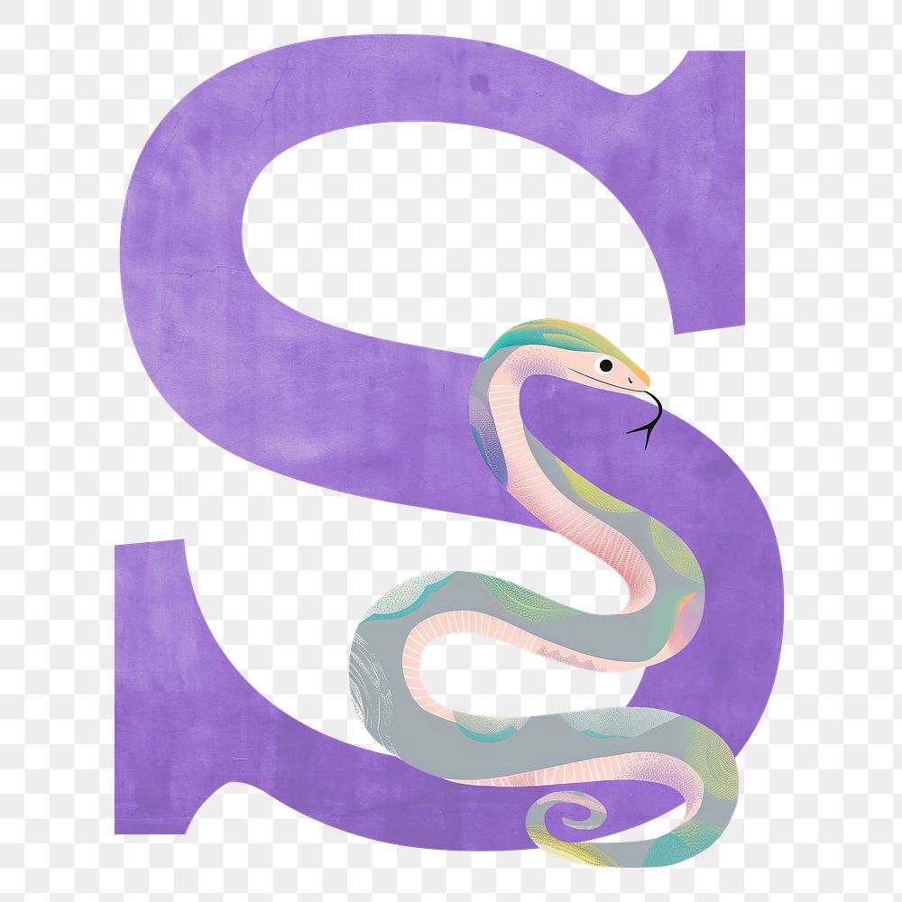 Letter S png animal character | Free PNG - rawpixel