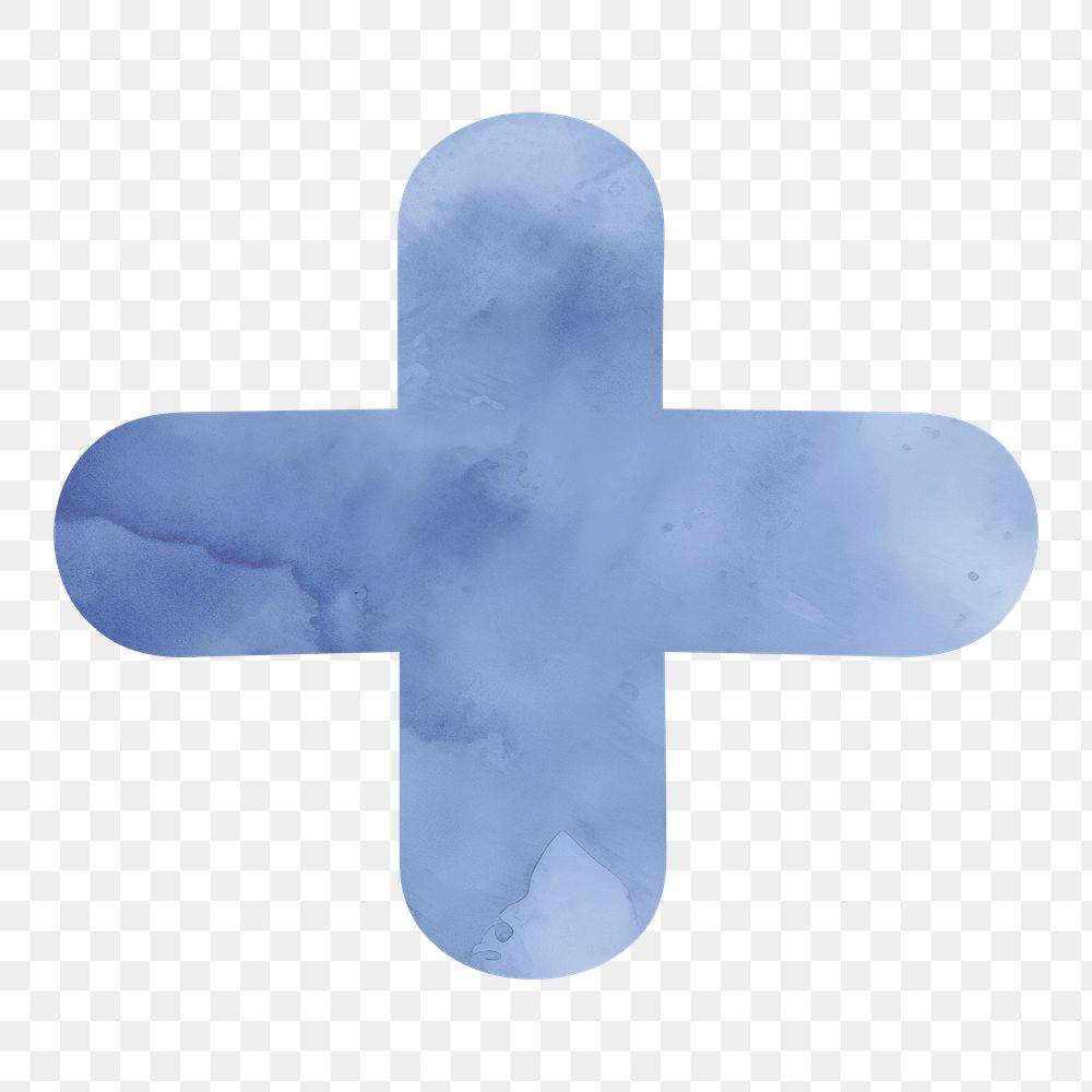 Plus sign png blue watercolor, | Free PNG - rawpixel