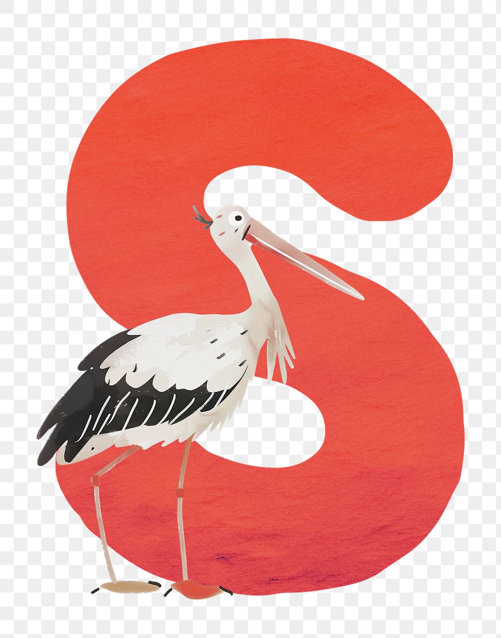 PNG red letter S animal | Free PNG - rawpixel