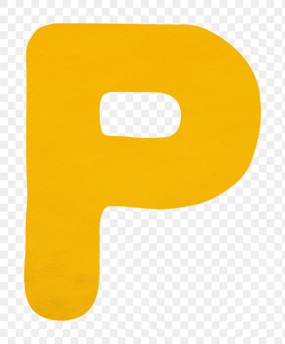 PNG yellow letter P alphabet | Free PNG - rawpixel