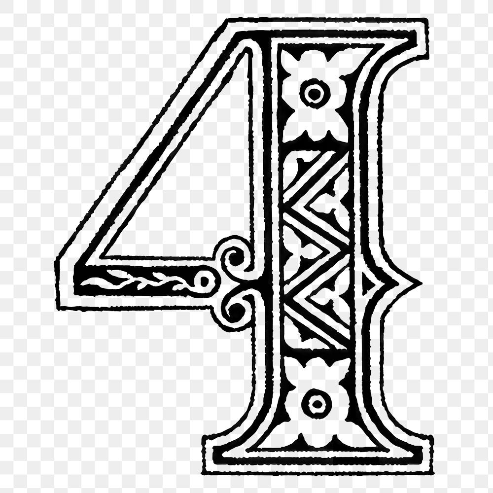 Number 4 Alphabet Pattern Images | Free Photos, PNG Stickers ...