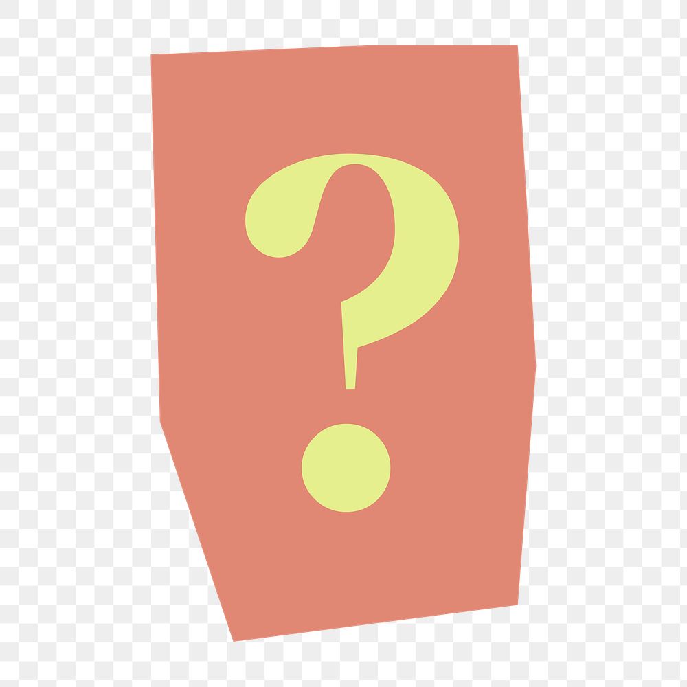 Question mark sign png papercut | Premium PNG - rawpixel