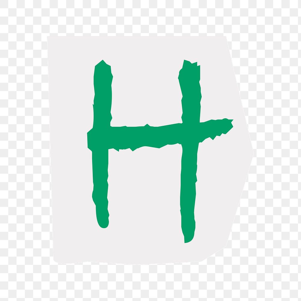Letter H png papercut alphabet | Premium PNG - rawpixel