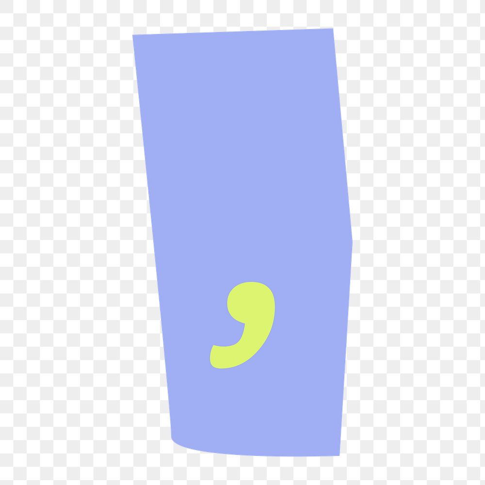 Comma sign png papercut illustration | Free PNG - rawpixel