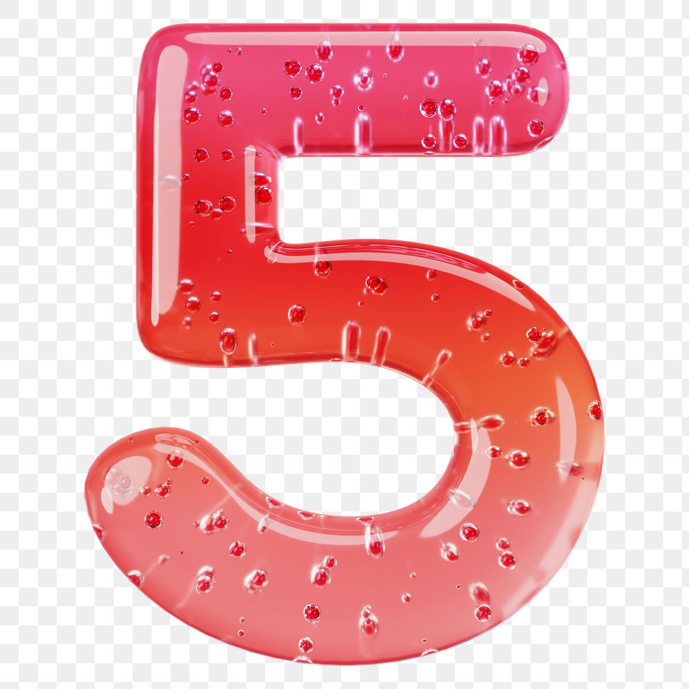 Number 5 png 3D red | Free PNG - rawpixel