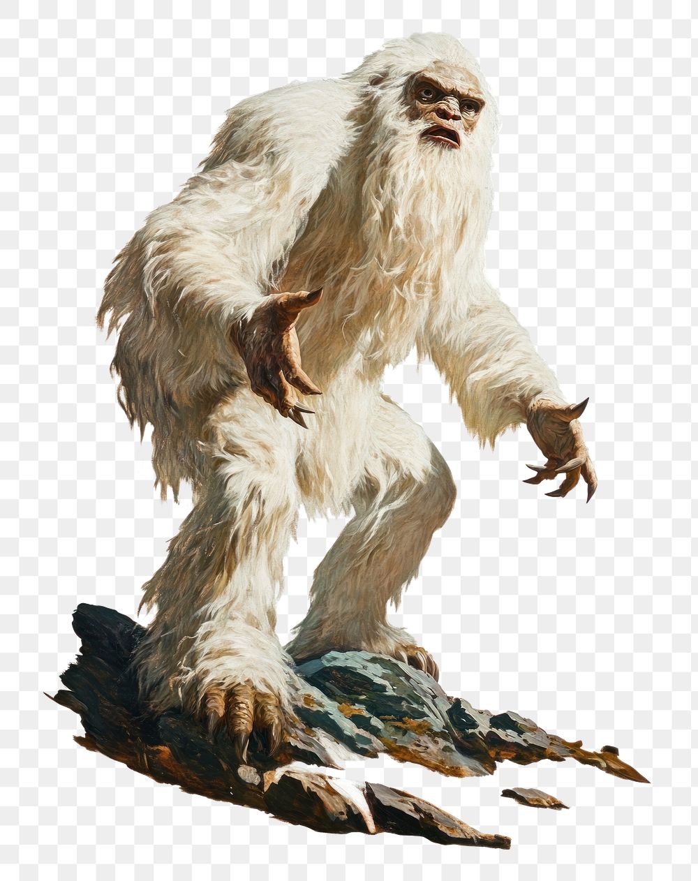 PNG Yeti illustration painting white. | Free PNG - rawpixel