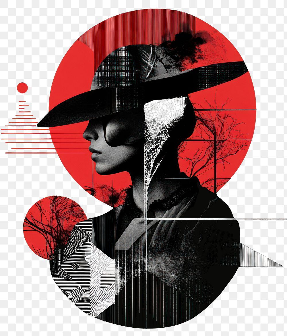 PNG witchcraft illustration silhouette collage. | Free PNG - rawpixel