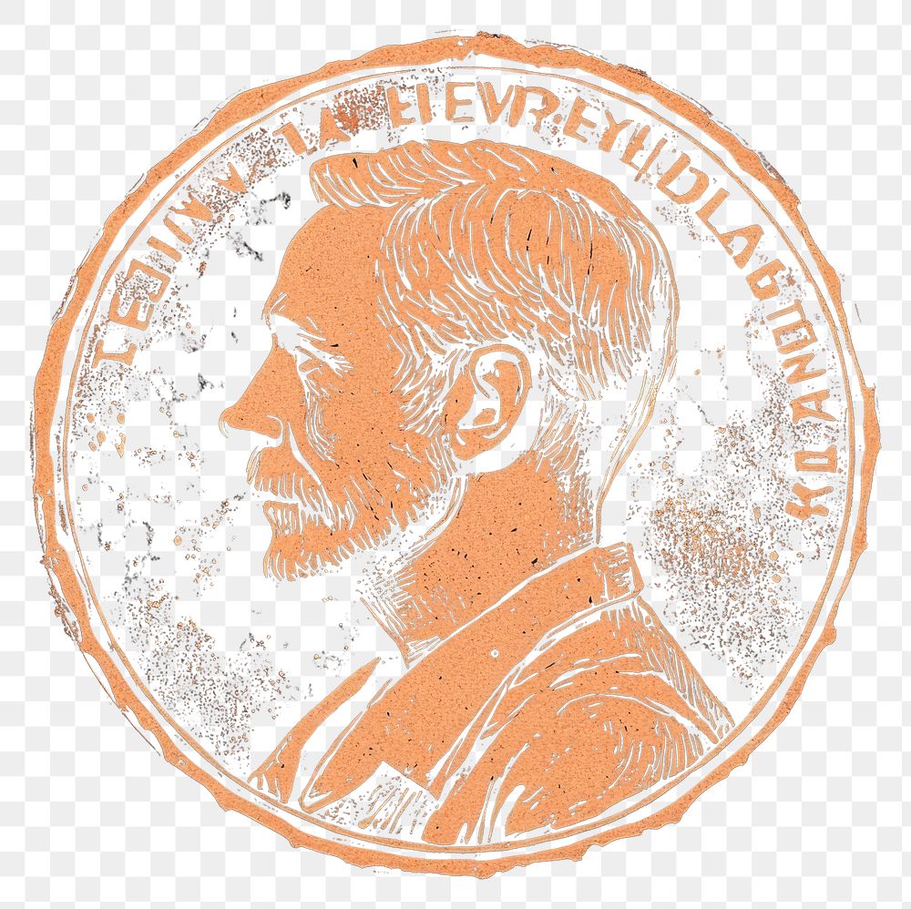 PNG Silkscreen illustration penny design | Free PNG - rawpixel