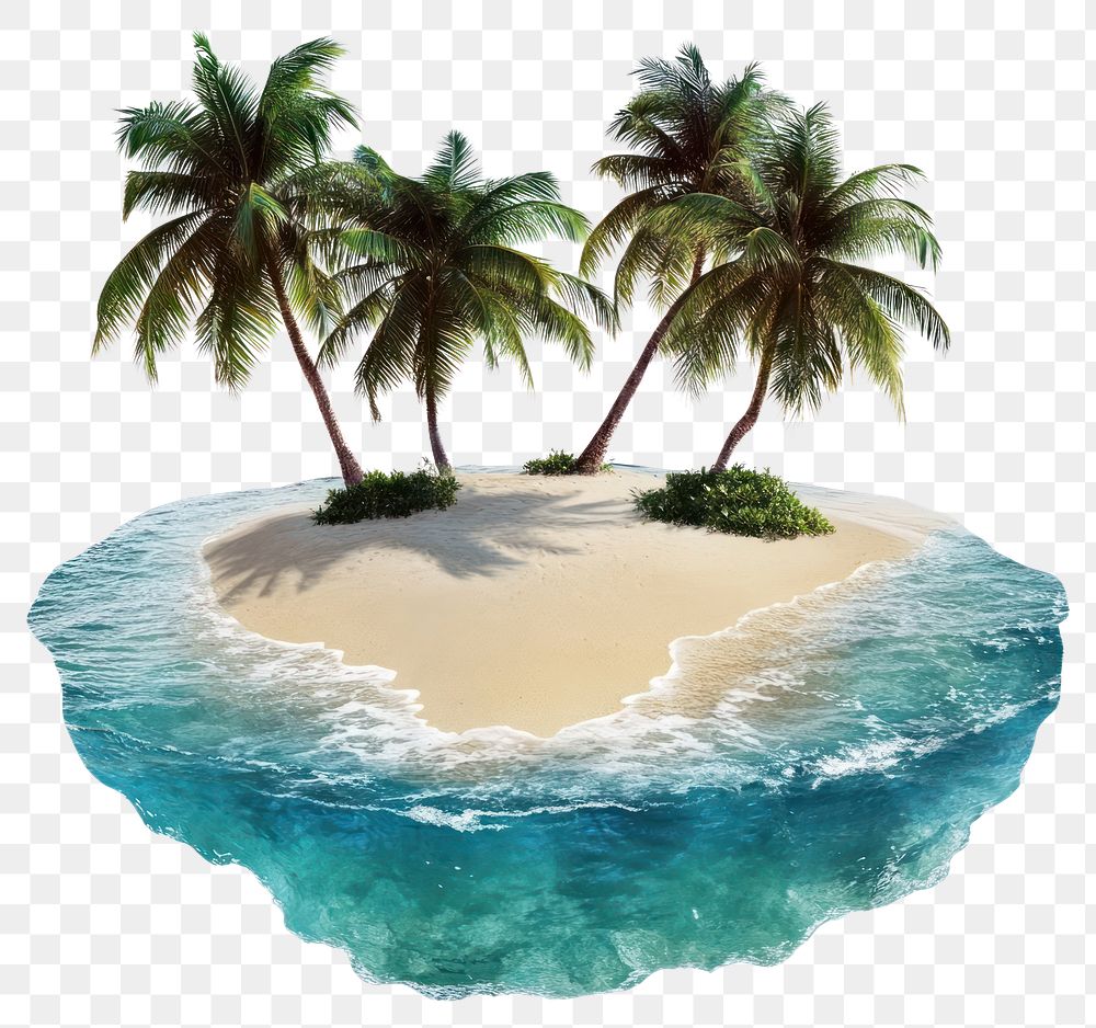 PNG Island beach trees tropical | Free PNG - rawpixel