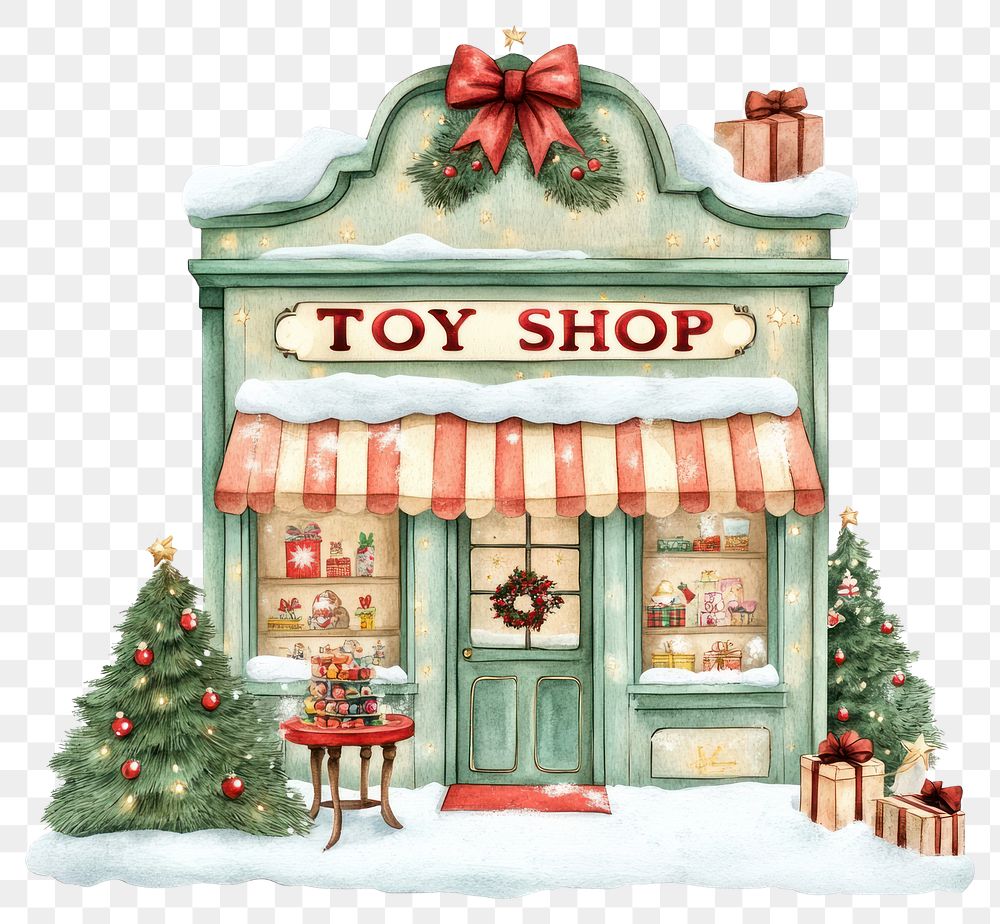 PNG Christmas toy shop illustration | Free PNG - rawpixel