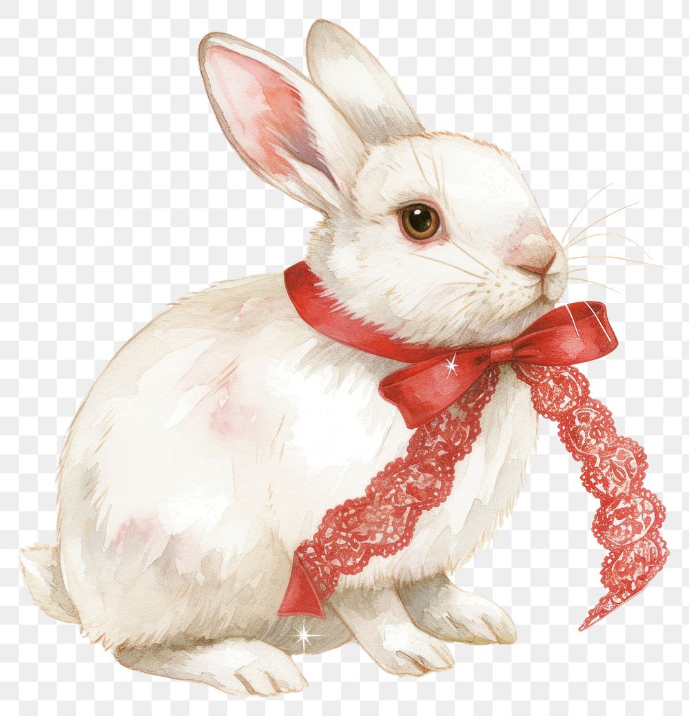 PNG White rabbit illustration animal | Free PNG - rawpixel