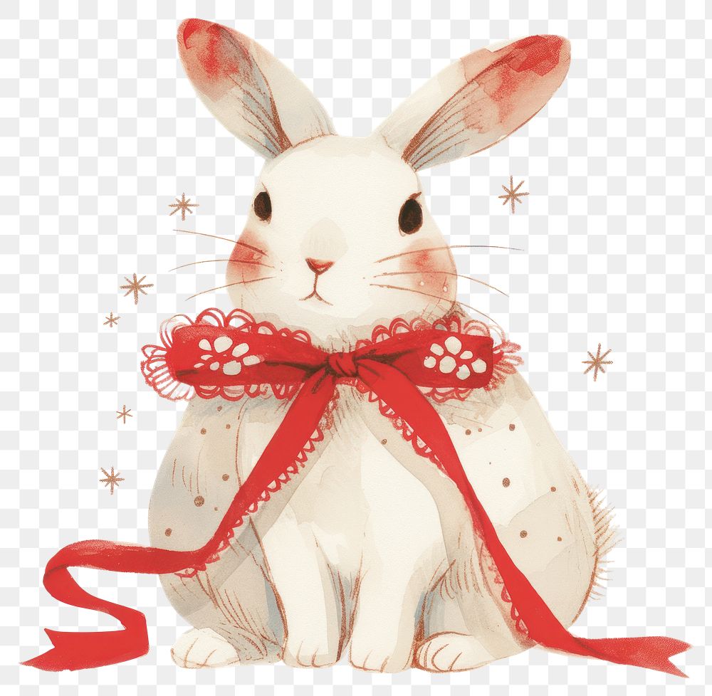 PNG White rabbit illustration animal | Free PNG - rawpixel