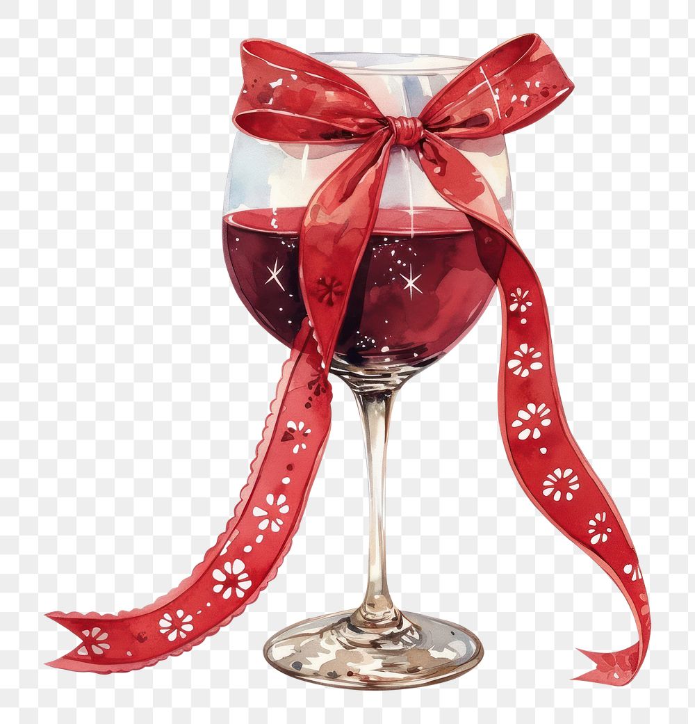 PNG Wine ribbon glass drink. | Free PNG - rawpixel
