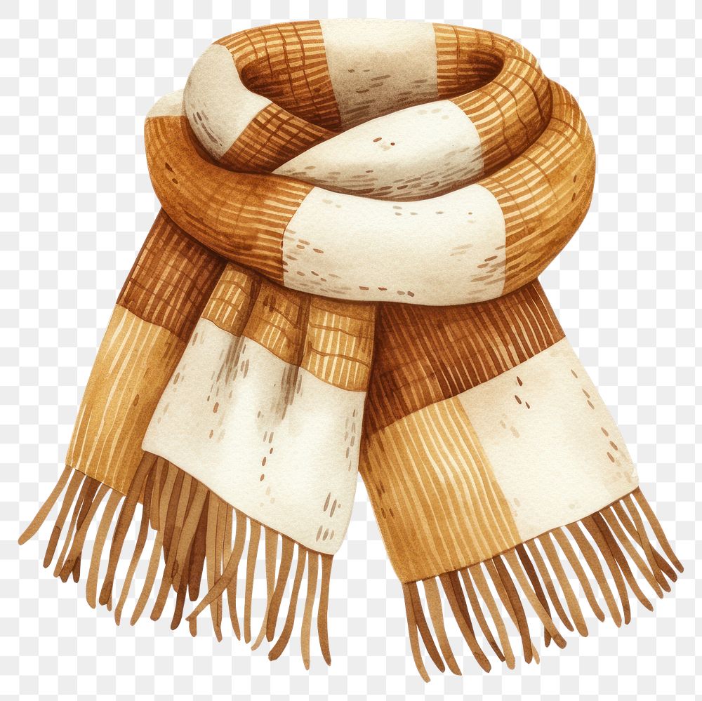 PNG Woolen scarf illustration watercolor | Free PNG - rawpixel