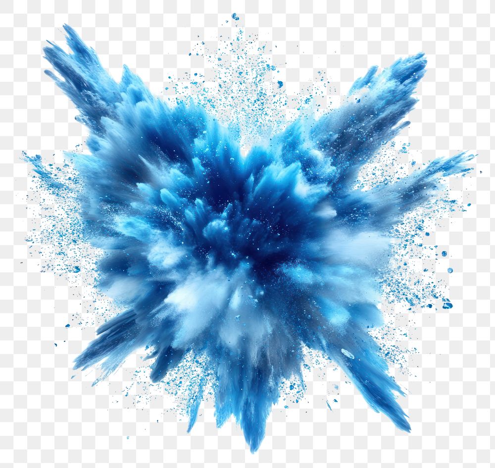 PNG Explosion dynamic blue art. | Free PNG - rawpixel