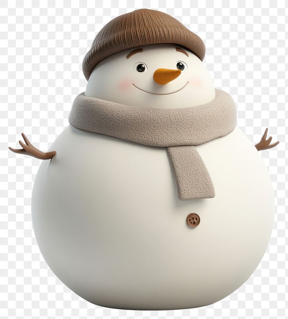 PNG Chubby snowman illustration winter | Free PNG - rawpixel