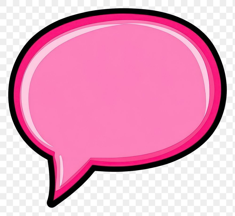 PNG Pink speech bubble art | Free PNG - rawpixel