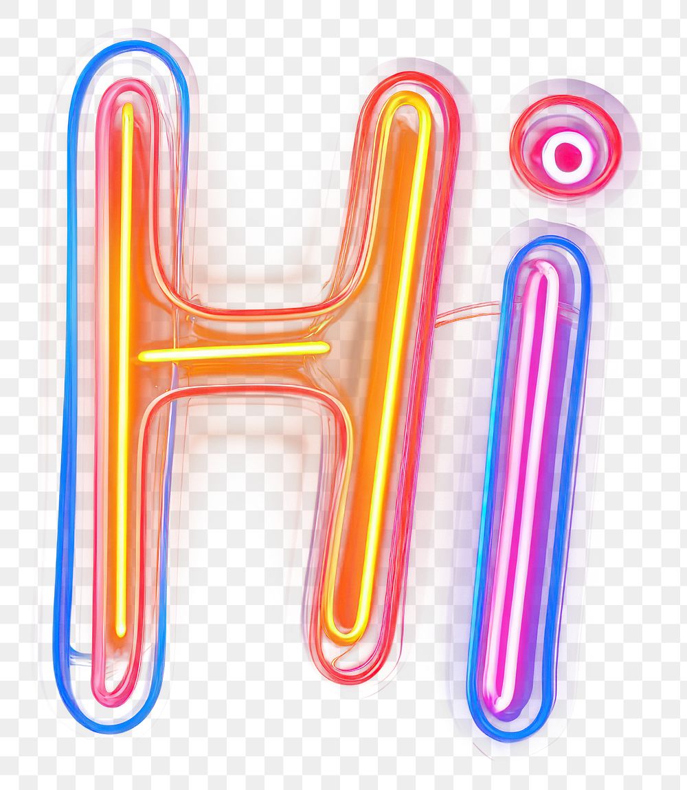 PNG Hi word neon background | Premium PNG - rawpixel