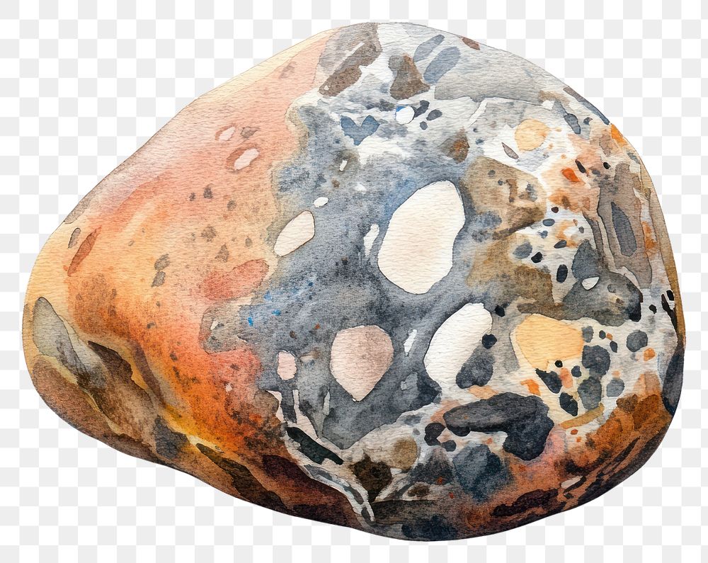 PNG River Stone illustration watercolor | Free PNG - rawpixel