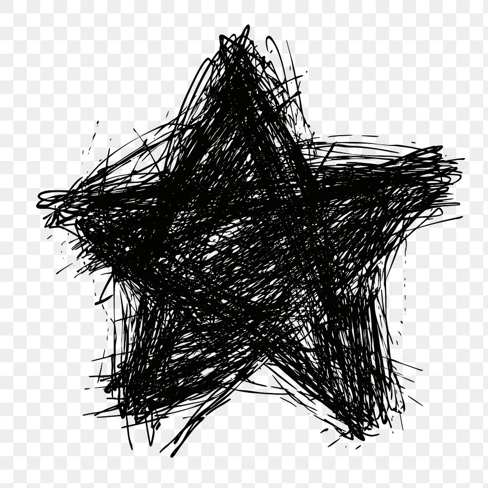 PNG Star scribble abstract sketch | Premium PNG - rawpixel
