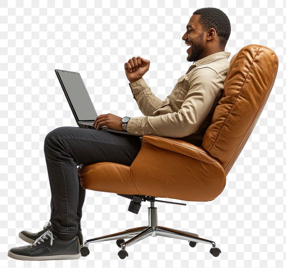 PNG Laptop chair man sitting. | Free PNG - rawpixel