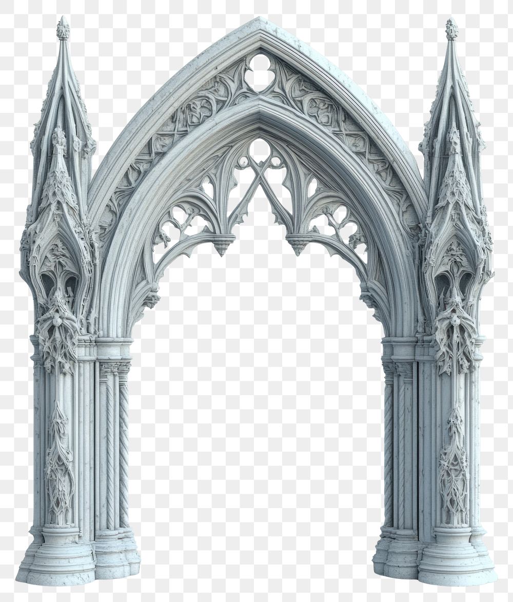 PNG Gothic-style stone arch architectural | Free PNG - rawpixel