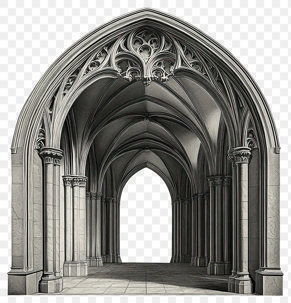 PNG Traditional Gothic pointed arch | Free PNG - rawpixel