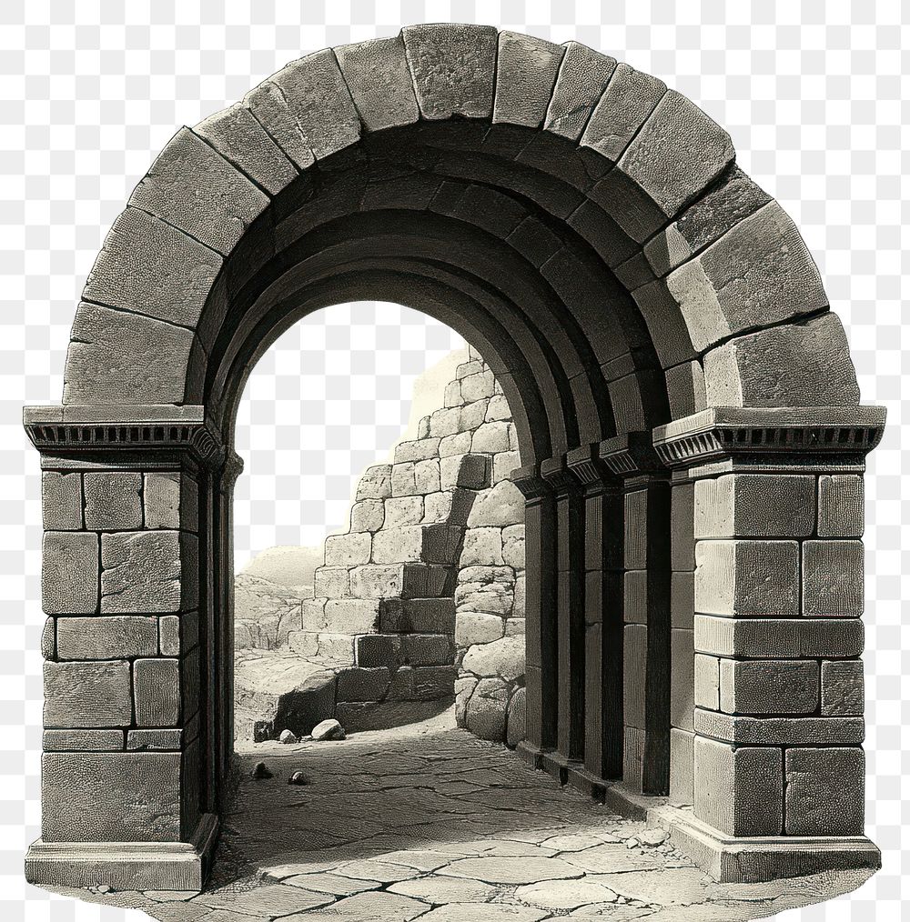 PNG Romanesque arch architecture historical | Free PNG - rawpixel