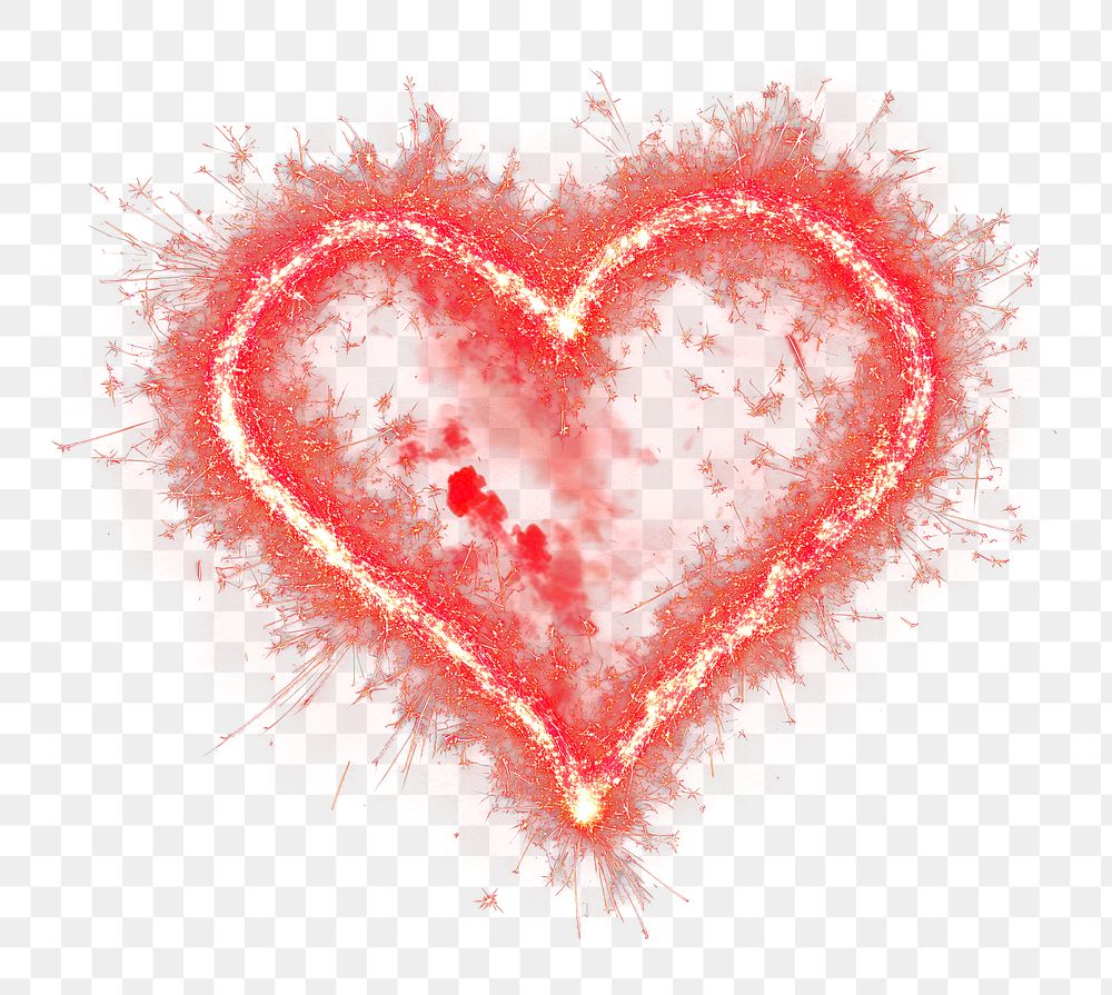 PNG Red heart firework fireworks | Free PNG - rawpixel
