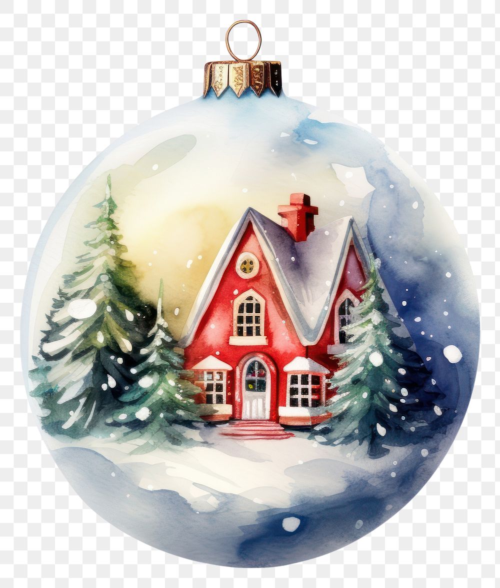 PNG festive ornament winter scene | Free PNG - rawpixel