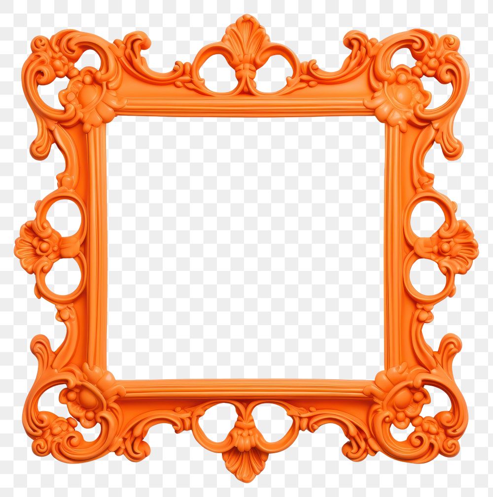 PNG Rectangle vintage orange frame. | Free PNG - rawpixel