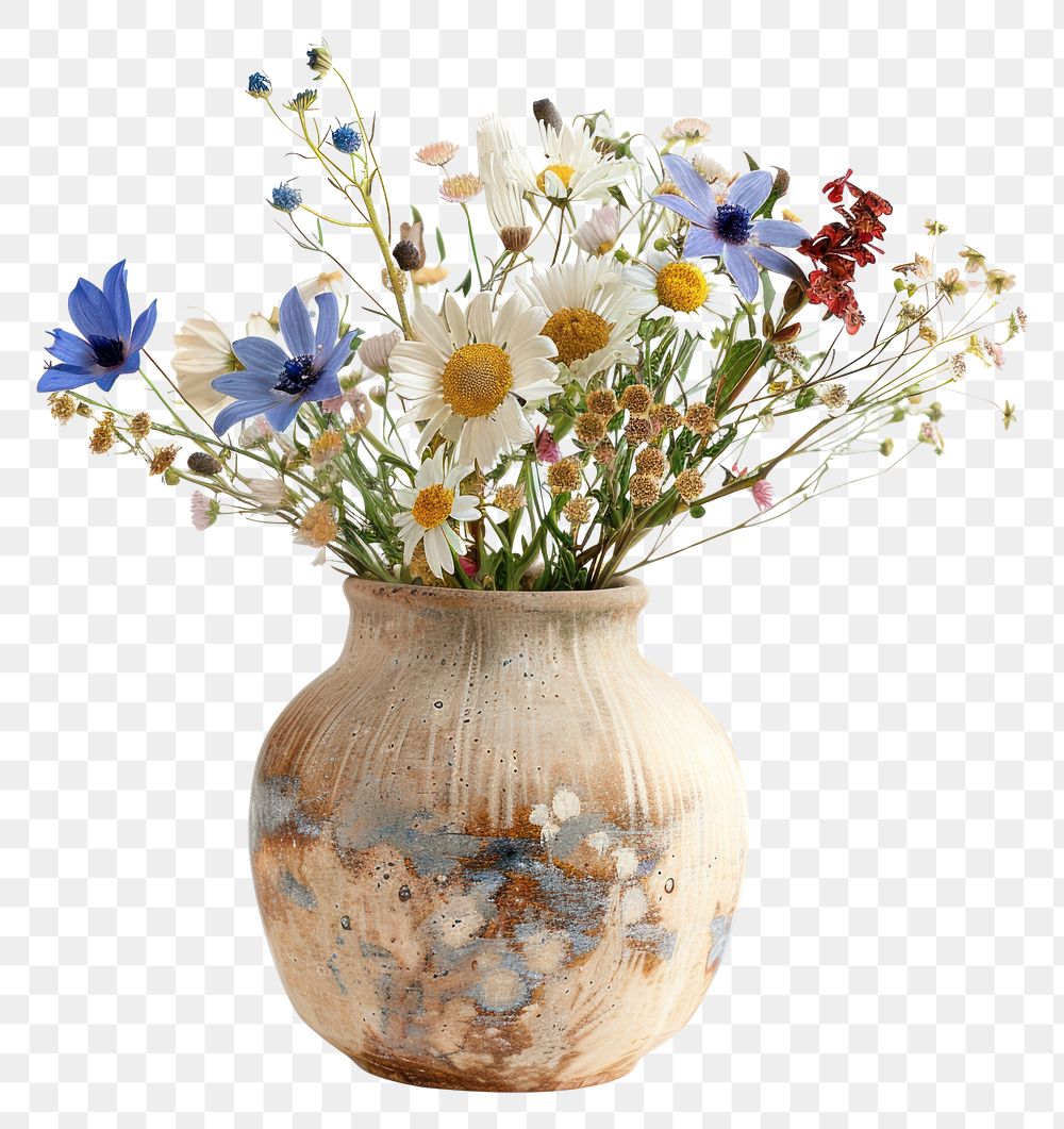 PNG Cottagecore flower vase flowers | Free PNG - rawpixel