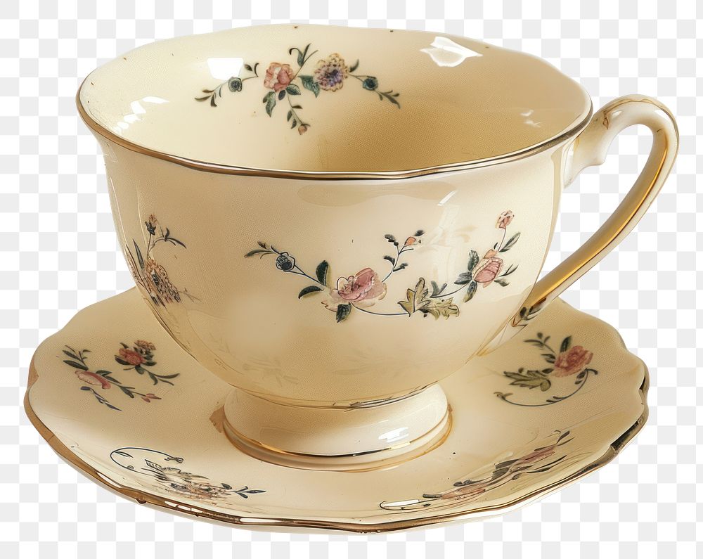 PNG Cottagecore vintage tea cup | Premium PNG - rawpixel