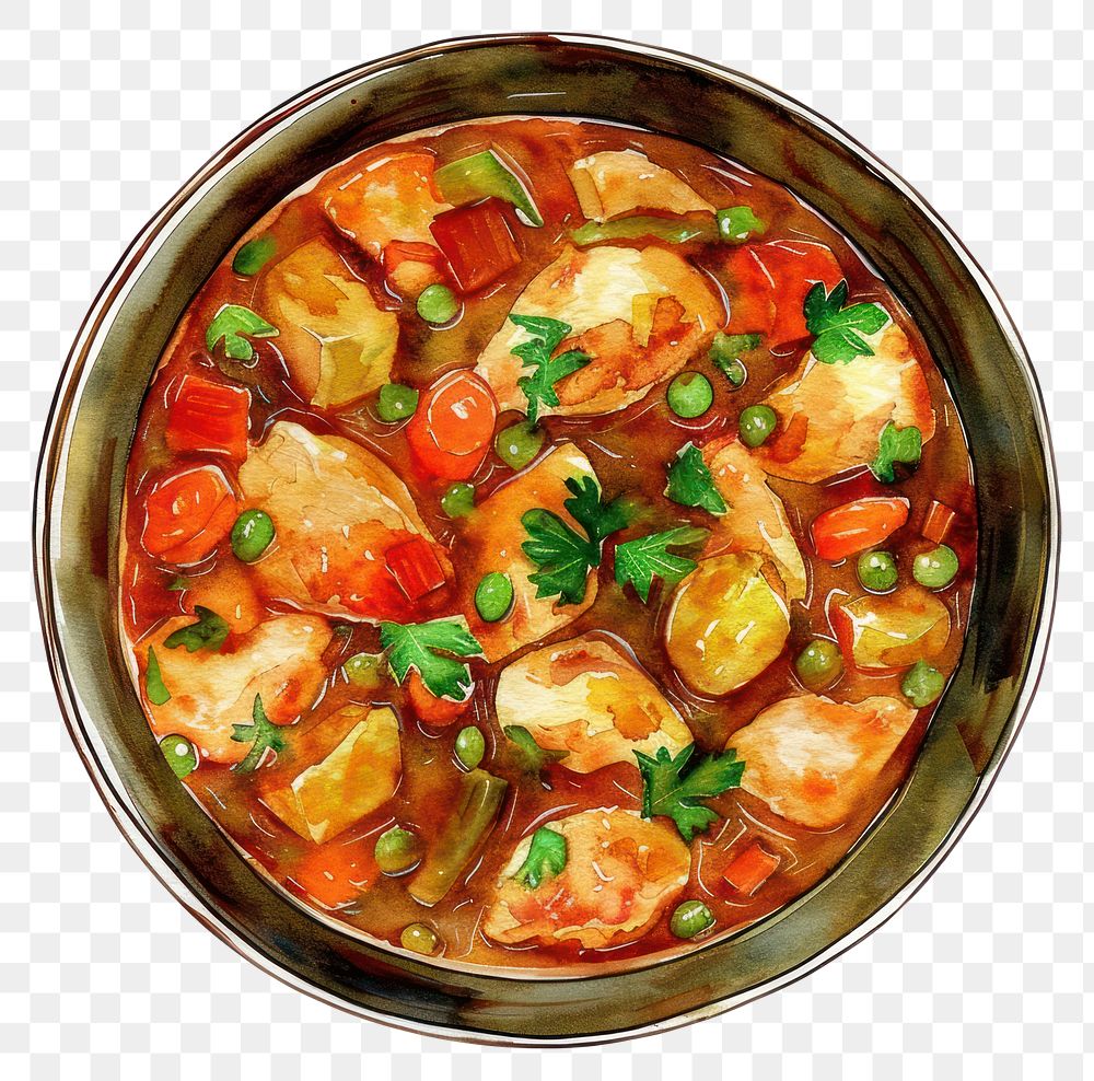 PNG isolated chicken stew food | Free PNG - rawpixel