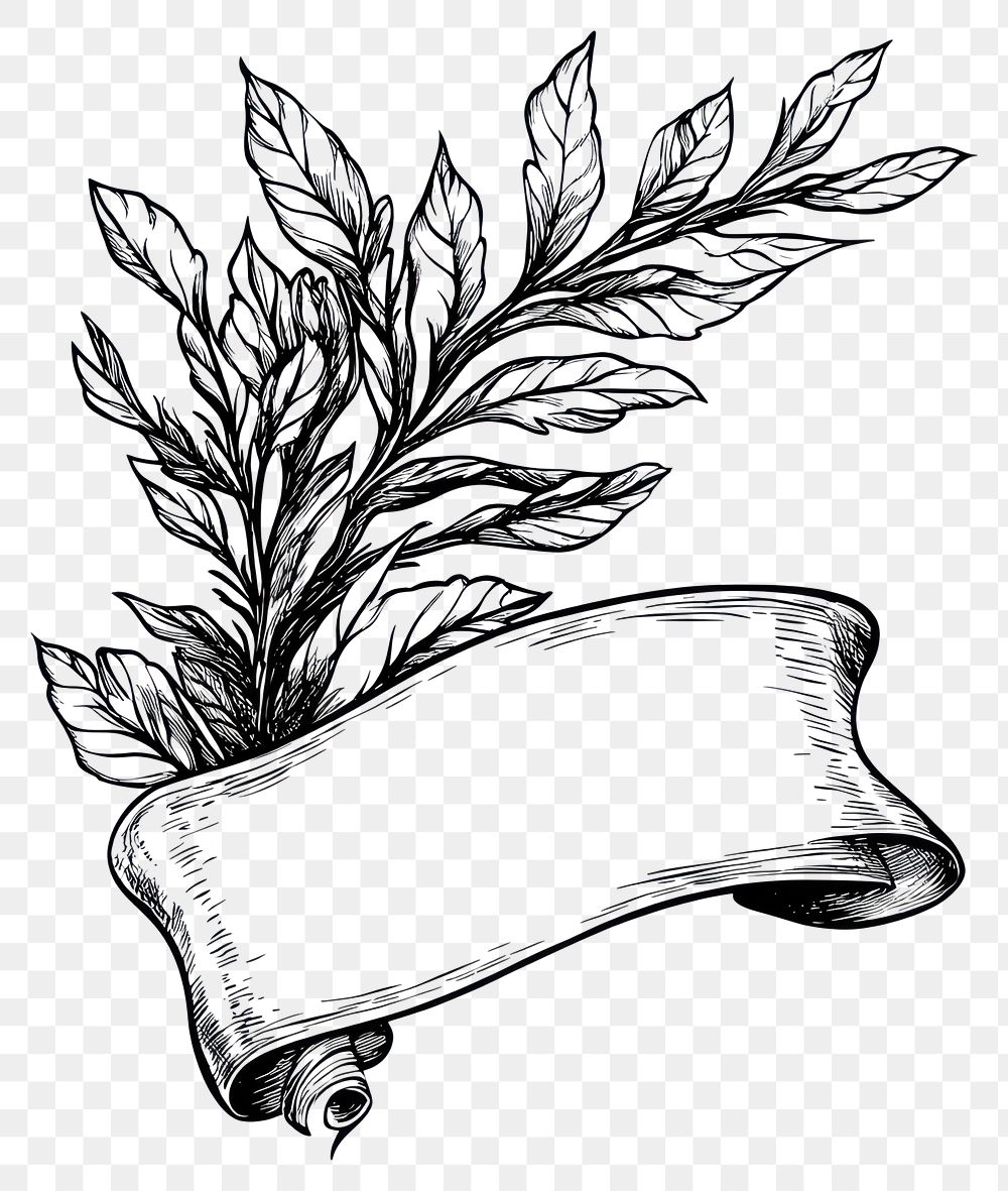 PNG Hand-Drawn vector Ribbon banner | Free PNG - rawpixel