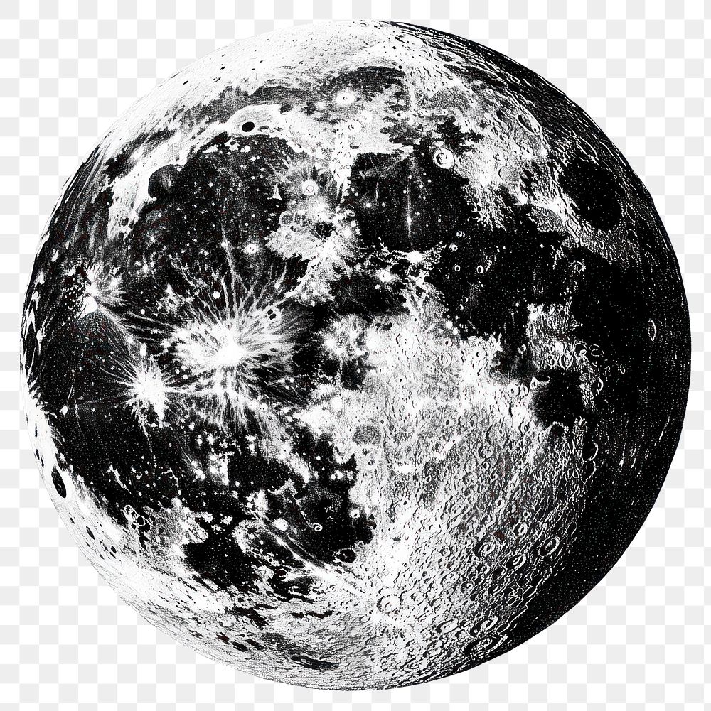 PNG Moon retro photocopy stipple | Free PNG - rawpixel
