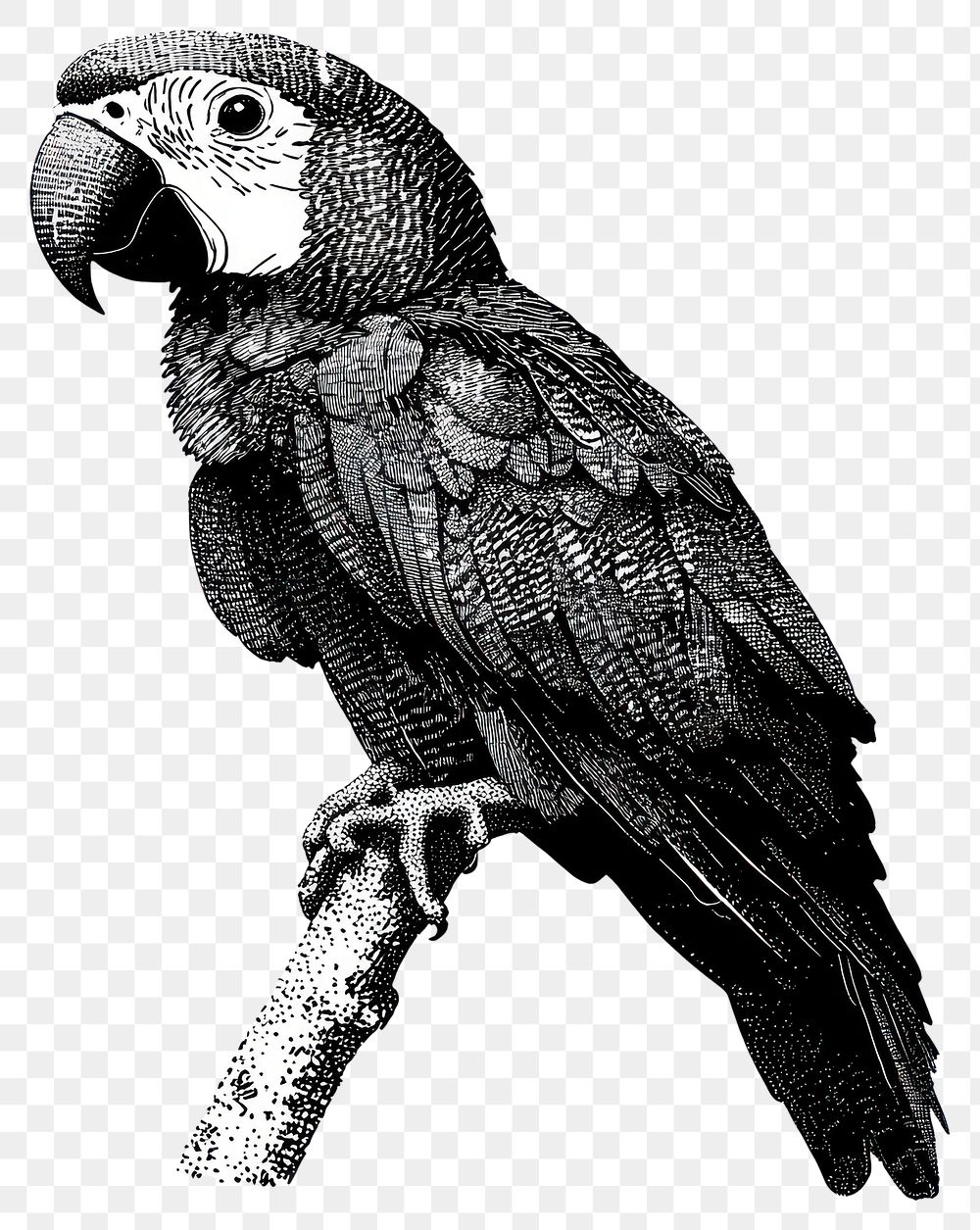 PNG Parrot retro photocopy stipple | Free PNG - rawpixel
