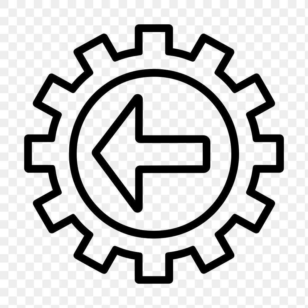PNG Gear symbol arrow icon. | Free PNG - rawpixel