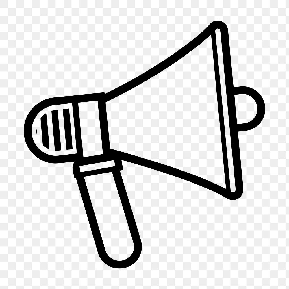 PNG Simple megaphone icon line | Free PNG - rawpixel