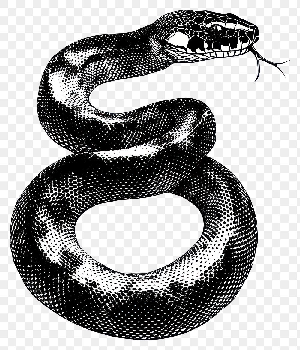 PNG Snake retro photocopy stipple | Premium PNG - rawpixel